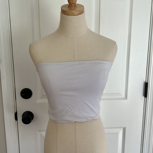 Tops | Plain White Tube Top | Poshmark